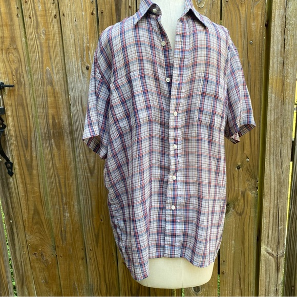 Vintage | Shirts | Vintage Towncraft Plaid Lightweight Button Down ...